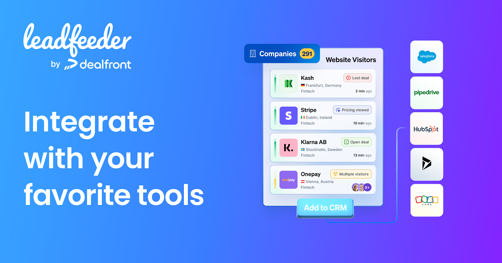 Integrate the Tools You Love With Leadfeeder